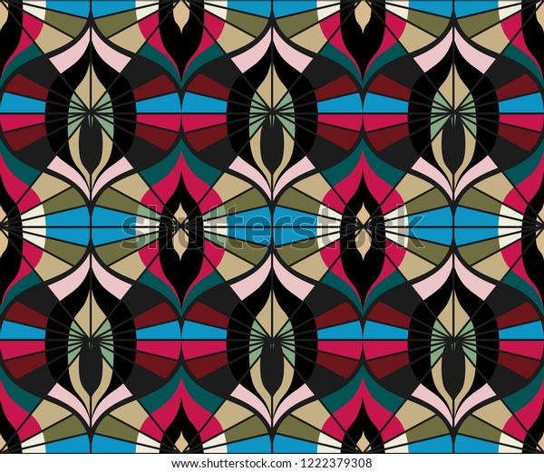 Seamless Retro Pattern Style Sixties Art Stock Vector (Royalty Free ...