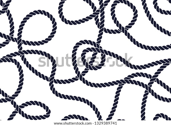 Seamless Rope Pattern Fashion Stok Vektör (Telifsiz) 1329389741