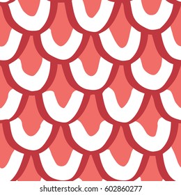 Seamless Scallop Scales Background Pattern Tile Stock Vector (Royalty ...