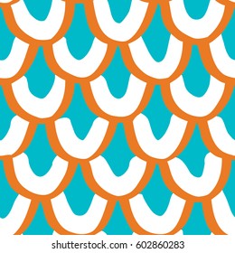Seamless Scallop Scales Background Pattern Tile Stock Vector (Royalty ...