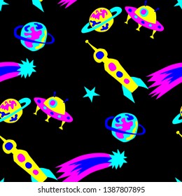 Seamless Scifi Pattern Abstract Color Pattern Stock Vector (Royalty Free) 1387807895 | Shutterstock