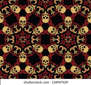 767 Damask skull pattern Images, Stock Photos & Vectors | Shutterstock