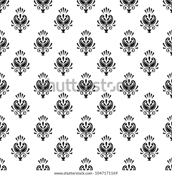 Seamless Small Paisley Pattern Stock Vector (Royalty Free) 1047171169