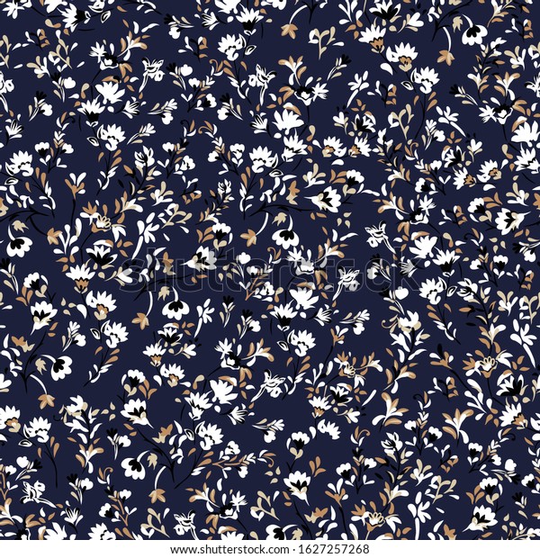Seamless Small Vector Floral Flowers Pattern Stock Vector (Royalty Free ...