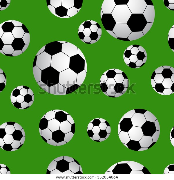 Seamless Soccer Ball Pattern Background Vector Stock Vector (Royalty ...