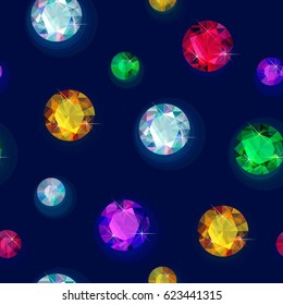 Realistic Shiny Gems Collection Set Different: เวกเตอร์สต็อก (ปลอดค่า ...