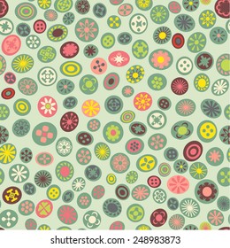 Seamless Spring Fabric Pattern Flower Spots Stock Vector (Royalty Free ...