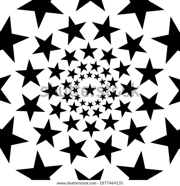 Seamless Star Monochrome Background On White Stock Vector Royalty Free
