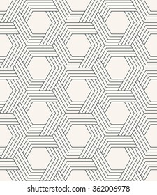 Seamless Striped Geometric Weaving Pattern Hexagons Stock Vector ...