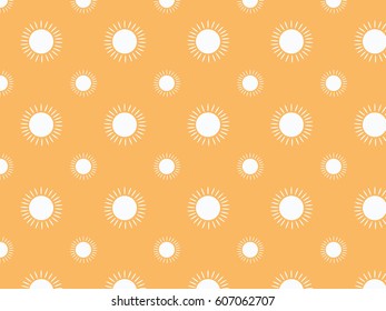 Seamless Sun Pattern Background Wallpaper Wrapping Stock Vector ...