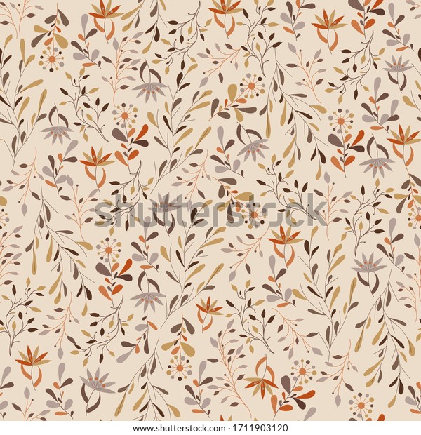 Seamless Textile Patten Small Flowers On 库存矢量图（免版税）1711903120