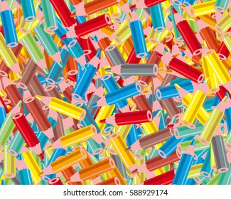 Seamless Texture Colored Pencils Drawing Lying Stock Vector (Royalty ...