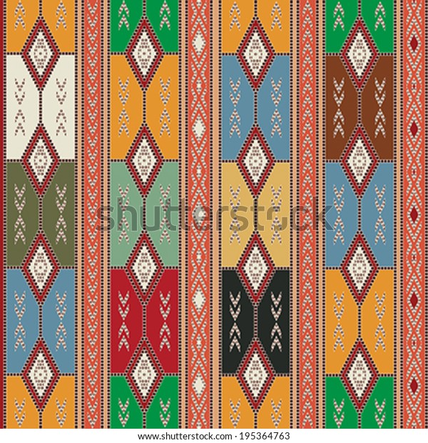 Seamless Texture Design Cherokee Motif Colors Stock Vector (Royalty ...