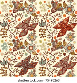 Beautiful Art Malaysian Indonesian Batik Pattern Stock Photo 341976107 ...