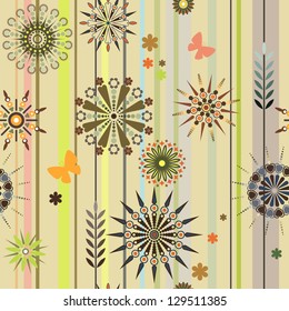 Seamless Texture Flowers Grass Stock Vector (Royalty Free) 129511385