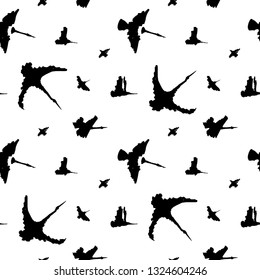 Seamless Texture Flying Birds Stock Vector (Royalty Free) 1324604246 ...