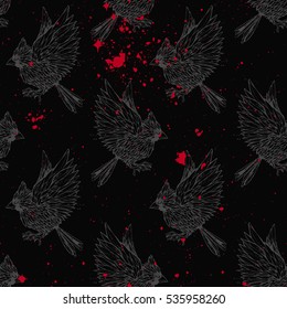 Seamless Texture Flying Birds Graphic Illustration Stock Vector ...
