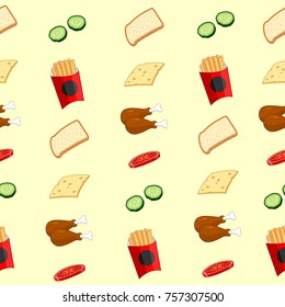 Seamless Texture Food Stock Vector (Royalty Free) 757307500 | Shutterstock