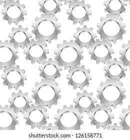 Seamless Texture Gear Illustration On White Stock Vector (Royalty Free ...