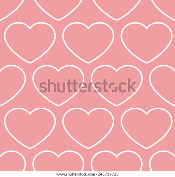 Seamless Texture Heart Vector Illustration Stock Vector (Royalty Free ...
