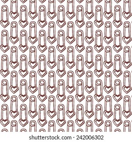 Seamless Texture Heartshaped Pin Stock Vector (Royalty Free) 242006302 ...
