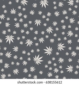 Seamless Texture Marijuana White Stock Vector (Royalty Free) 638155612 ...