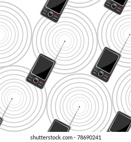Seamless Texture Mobile Phones Stock Vector (Royalty Free) 78690241 ...