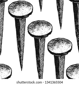 Seamless Texture Nail Tool Vintage Old Stock Vector (Royalty Free ...