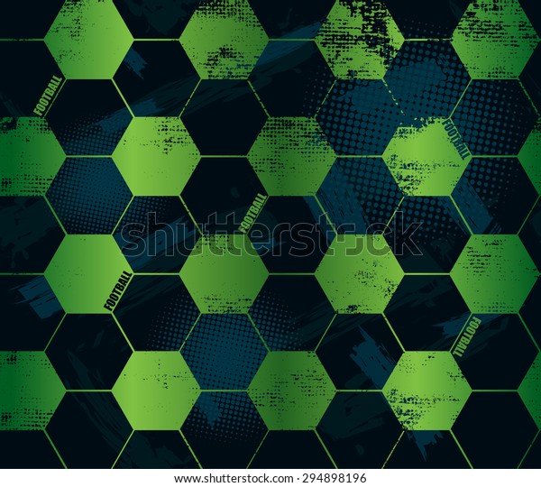 Seamless Texture Pattern Football Boy Geometric Stock Vector (Royalty ...