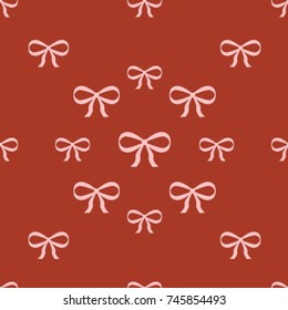 Seamless Texture Pink Bows On Red Stock Vector (Royalty Free) 745854493 ...