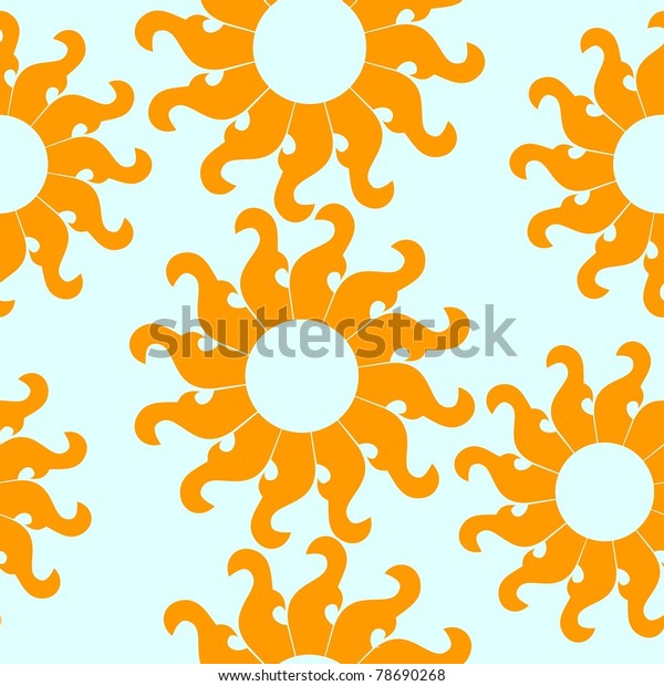 Seamless Texture Sign Sun Stock Vector (Royalty Free) 78690268 ...