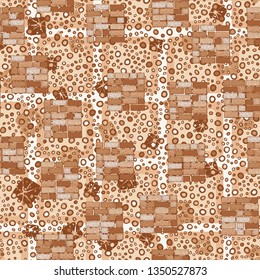 Seamless Texture Square Brick Walls On Stock Vector (Royalty Free ...