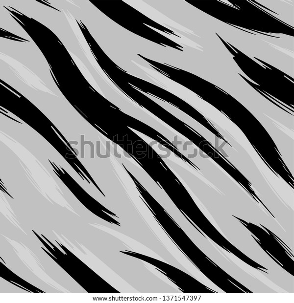 Seamless Texture White Tiger Skins Pattern Stock Vector (Royalty Free ...
