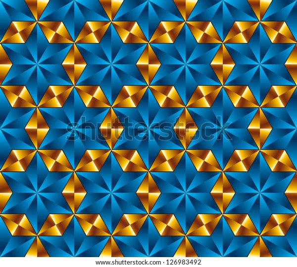 Seamless Tiles Shape Hexagonal Stars Seamless Stock Vector (Royalty ...