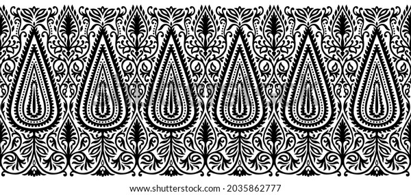 Seamless Traditional Asian Border Design Stock Vector (Royalty Free ...