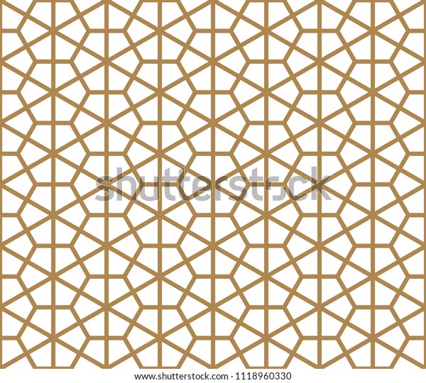 Seamless Traditional Kumiko Pattern Color Lines Stock Vector (Royalty ...