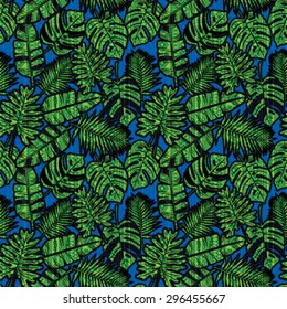 Seamless Tropical Jungle Pattern Aztec Pattern Stock Vector (Royalty ...