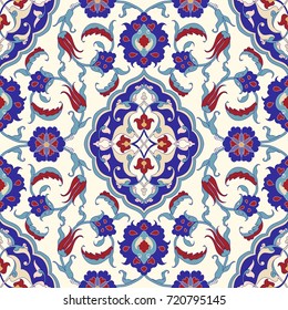 Seamless Turkish Colorful Pattern Vintage Multicolor Stock Vector ...