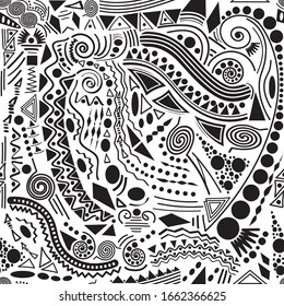 Seamless Vector Abstract Doodle Drawing Stock Vector (Royalty Free ...