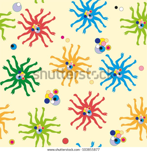 Seamless Vector Abstract Funny Background Stock Vector (Royalty Free ...