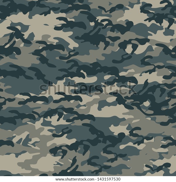 Seamless Vector Camouflage Pattern Military Uniform Stock Vector ...