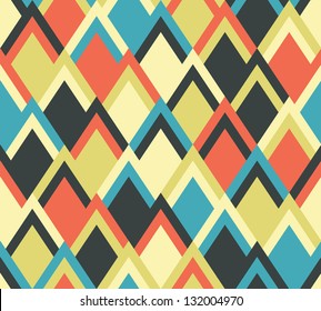 Seamless Vector Geometric Rhombus Color Pattern Stock Vector (Royalty ...