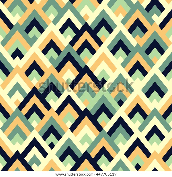 Seamless Vector Geometric Rhombus Color Pattern Stock Vector (Royalty ...