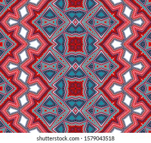 Seamless Vector Ornamental Red Blue Texture Stock Vector (Royalty Free ...