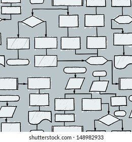 Seamless Vector Pattern Flowcharts Stock Vector (Royalty Free) 148982933 | Shutterstock