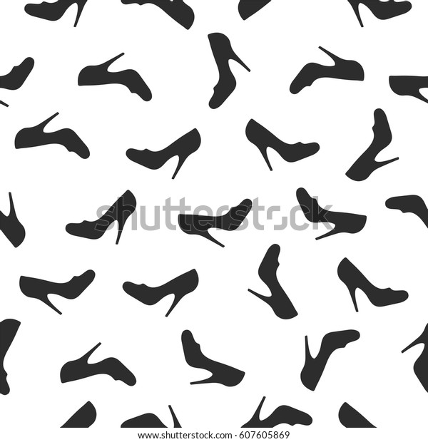 Seamless Vector Pattern High Heels Shoes Stock Vector (Royalty Free ...