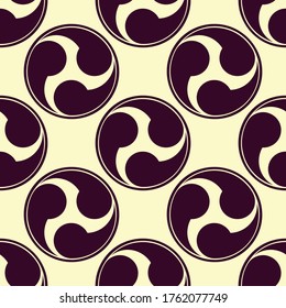 Seamless Vector Pattern Japanese Symbol Tomoe Stock Vector (Royalty ...