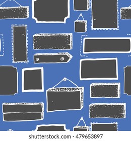 Seamless Vector Pattern Wooden Signs Frames Stock Vector (Royalty Free ...