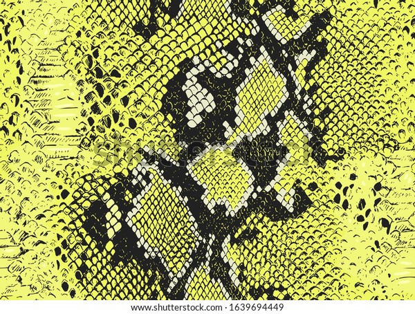 Seamless Vector Snake Animal Skin Pattern Stock Vector (Royalty Free ...