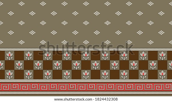 Seamless Vector Tribal Border Design Stock Vector (Royalty Free ...